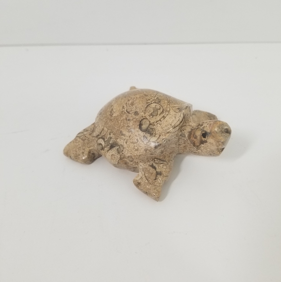 Art | Hand Carved Tan Stone Marble Turtle 3in Figure | Poshmark